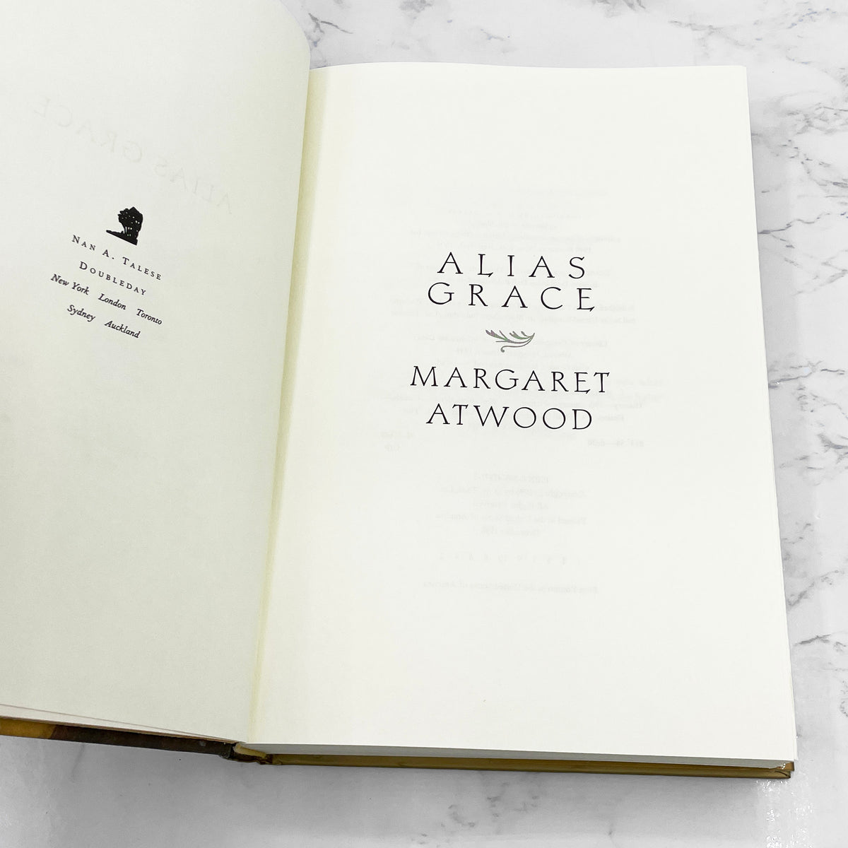 Alias Grace by Margaret Atwood [U.S. FIRST EDITION • FIRST PRINTING] 1