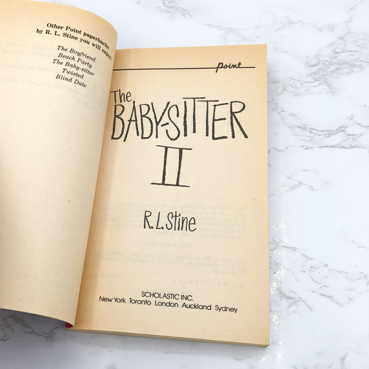The Babysitter II by R.L. Stine [FIRST EDITION PAPERBACK] 1991 • Point