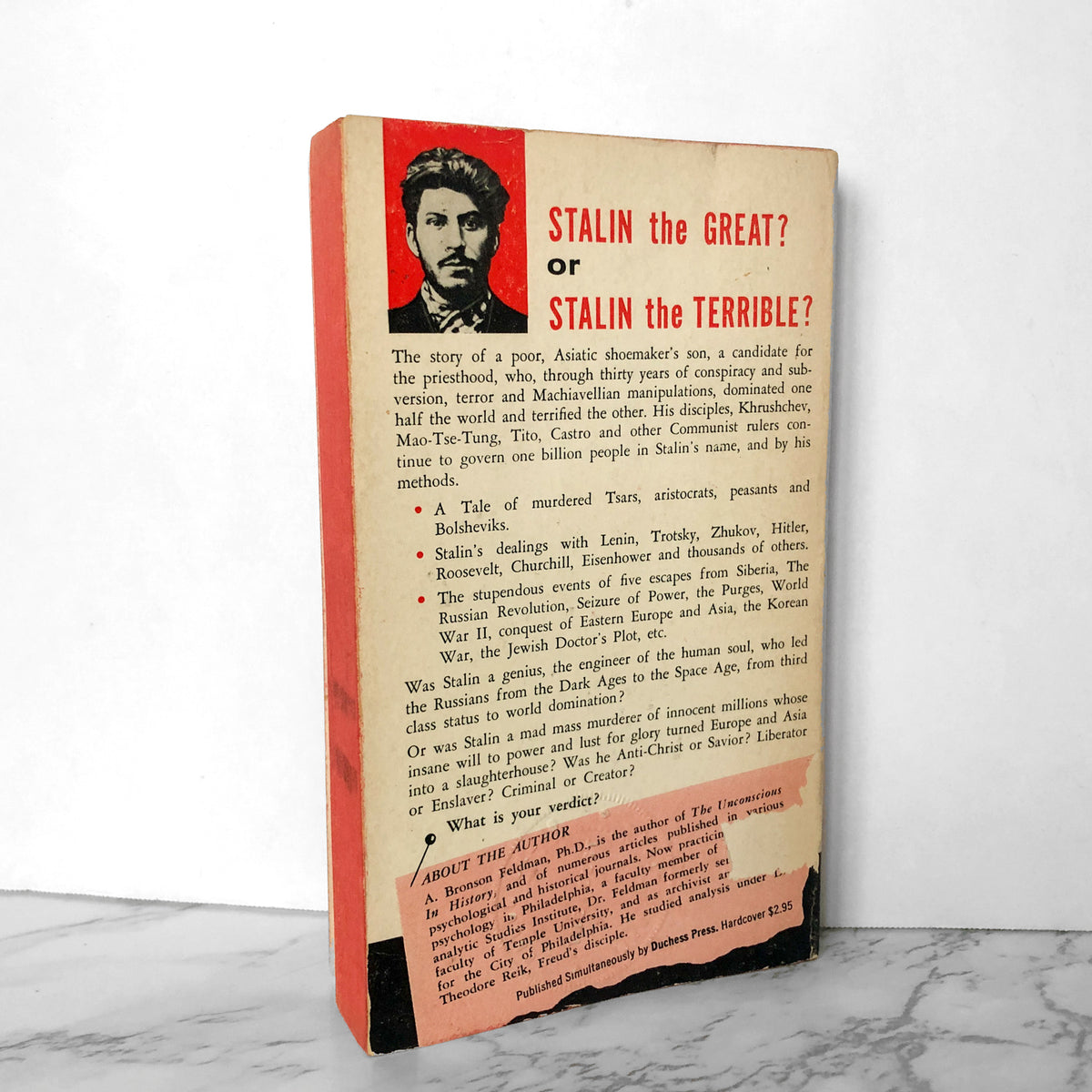 Stalin: Red Lord of Russia by A. Bronson Feldman [1962 PAPERBACK]