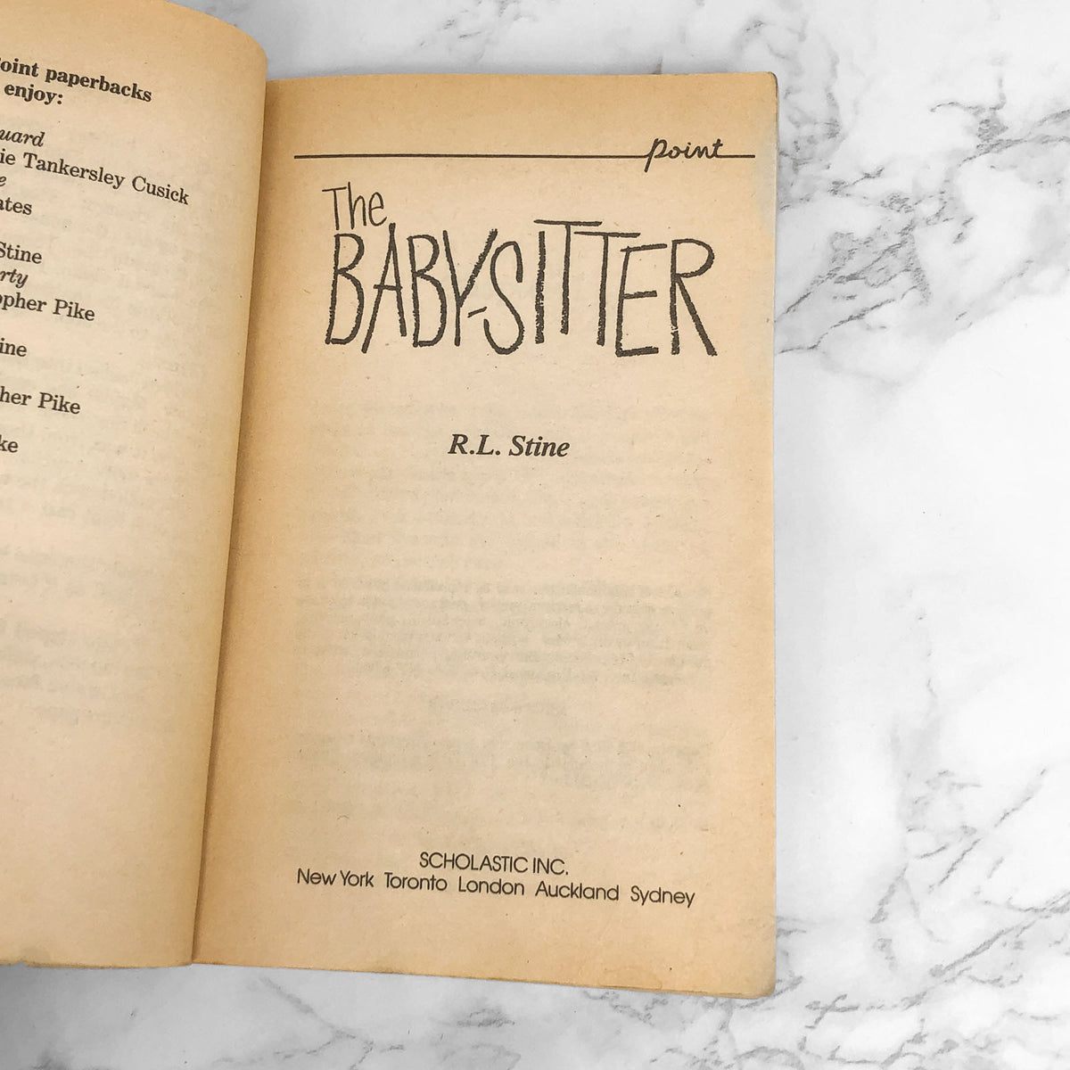 The Babysitter by R.L. Stine [FIRST PRINTING] 1989 ☙ Point Horror #7