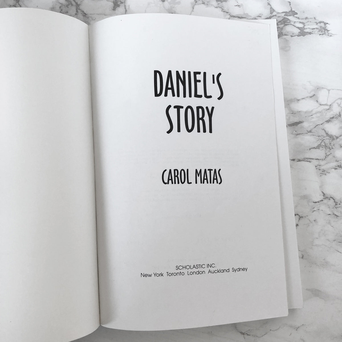 Daniel's Story by Carol Matas [FIRST EDITION / FIRST PRINTING]