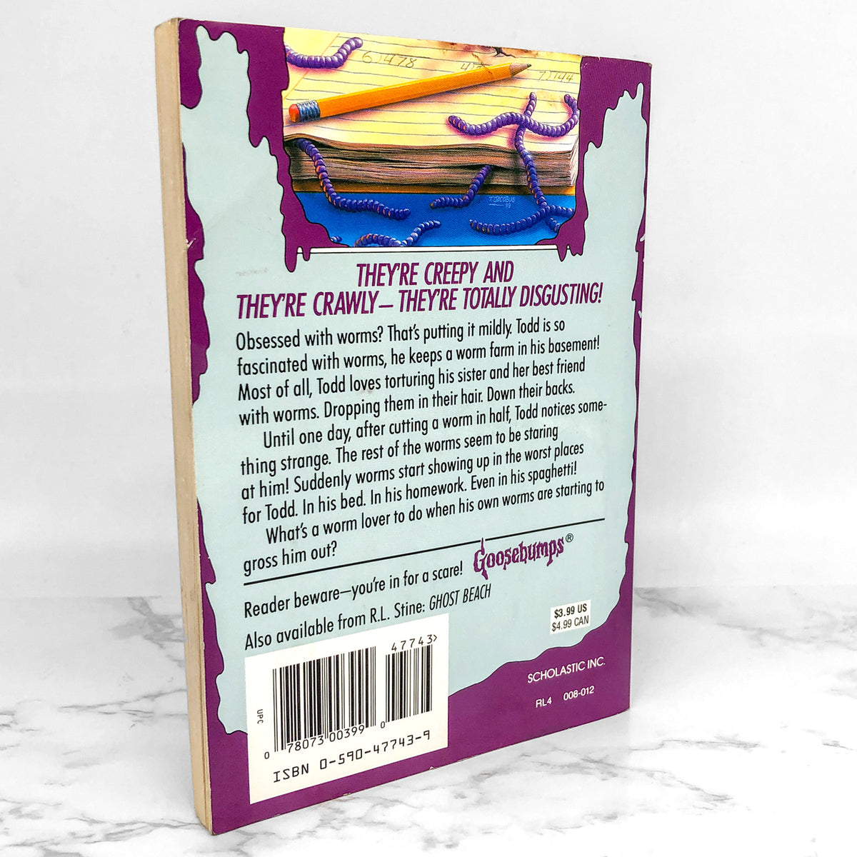 Go Eat Worms! by R.L. Stine [1994 FIRST EDITION] Goosebumps #21