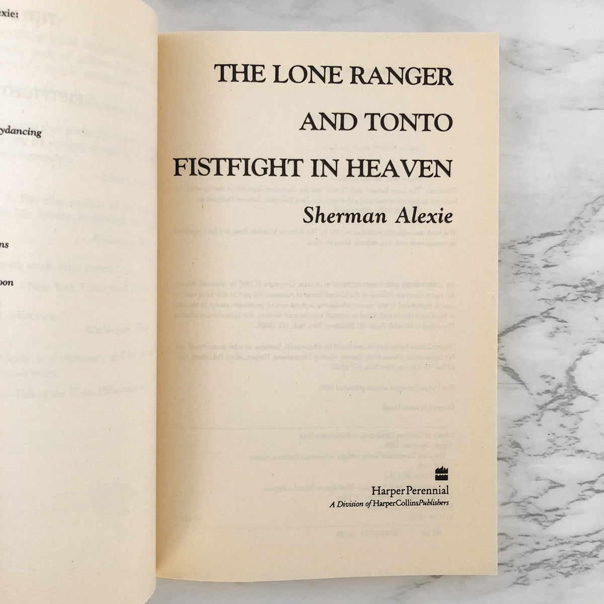 The Lone Ranger and Tonto Fistfight in Heaven by Sherman Alexie [TRADE