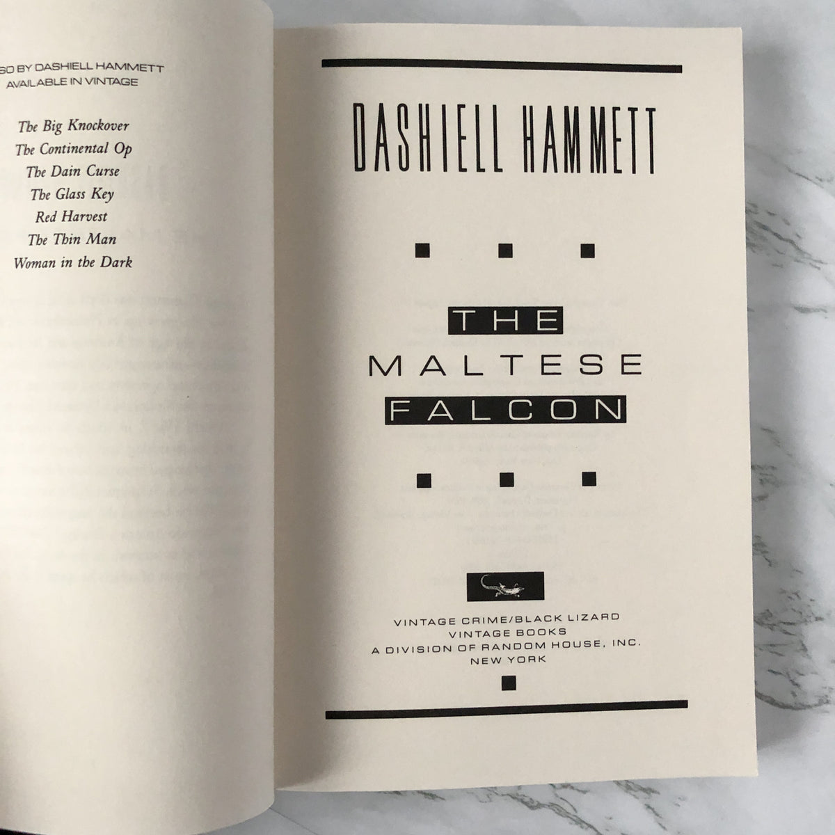 The Maltese Falcon by Dashiell Hammett [1992 TRADE PAPERBACK]