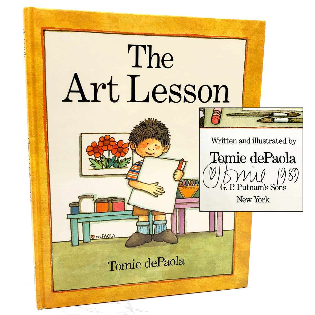 The Art Lesson by Tomie dePaola SIGNED! [FIRST EDITION] 1989 • Putnam