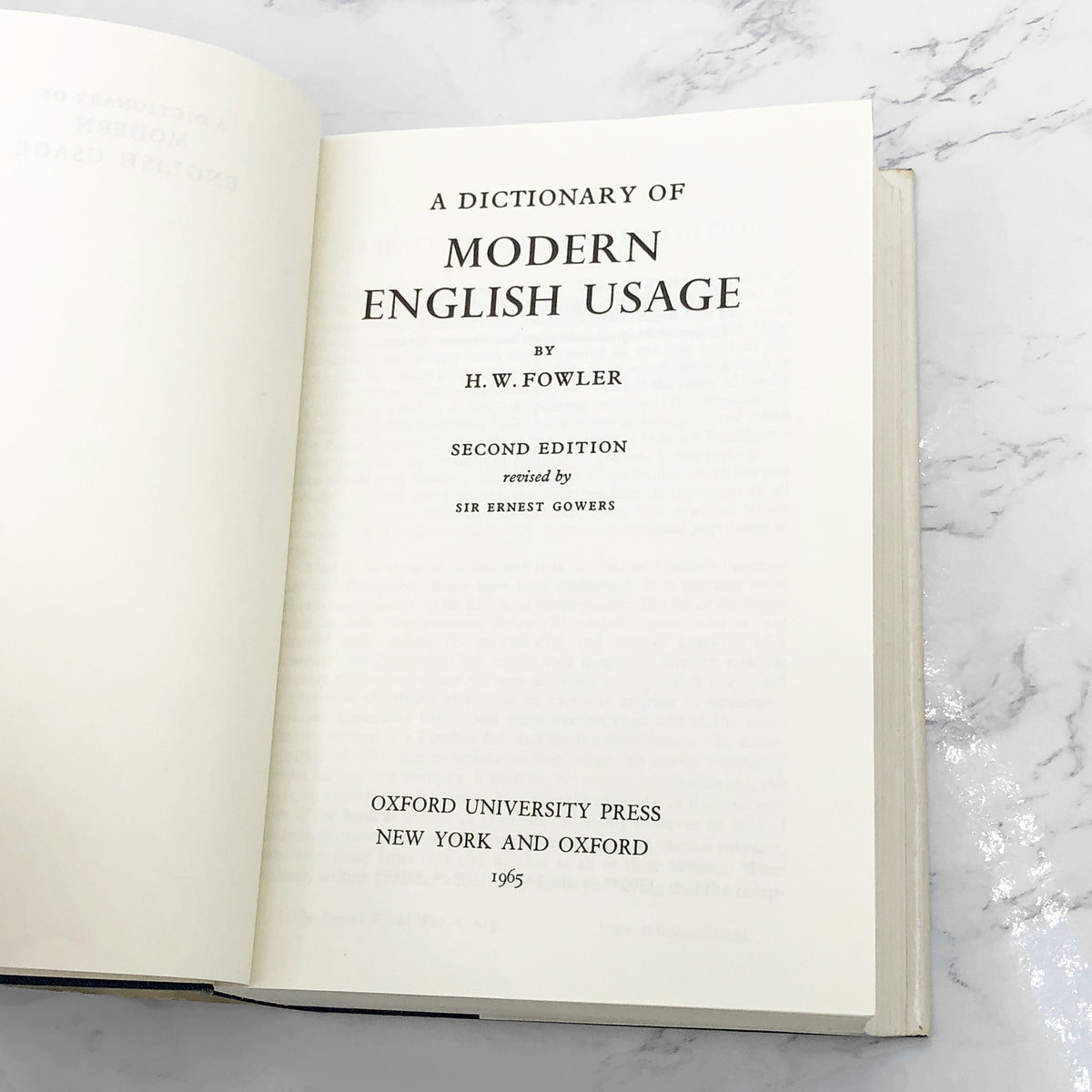 A Dictionary of Modern English Usage by H.W. Fowler [SECOND EDITION] 1