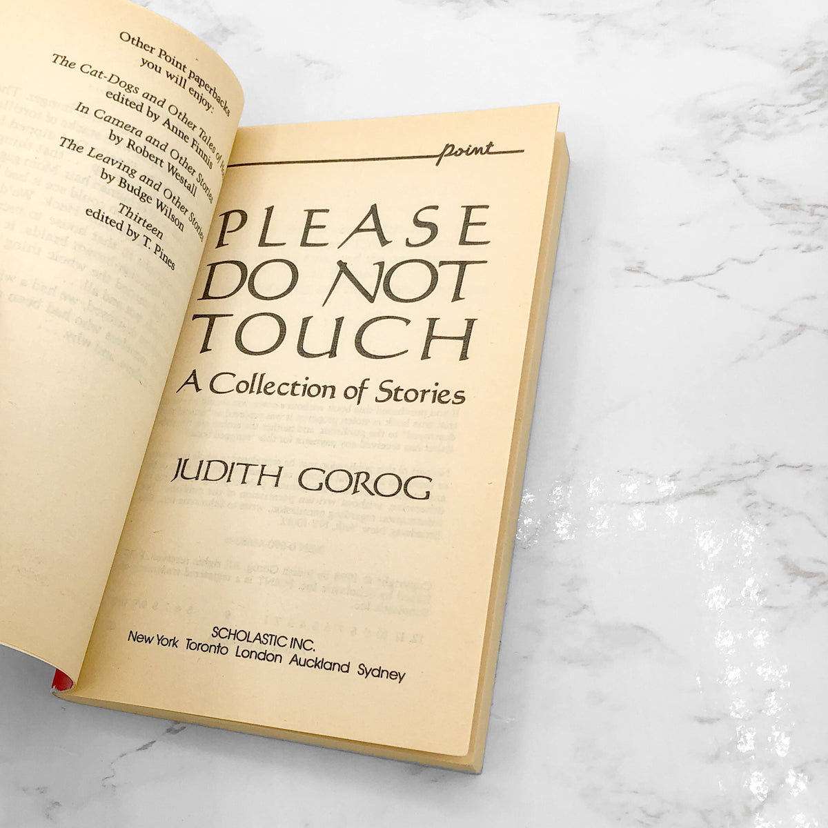 Please Do Not Touch: A Collection of Stories by Judith Gorog [FIRST PA