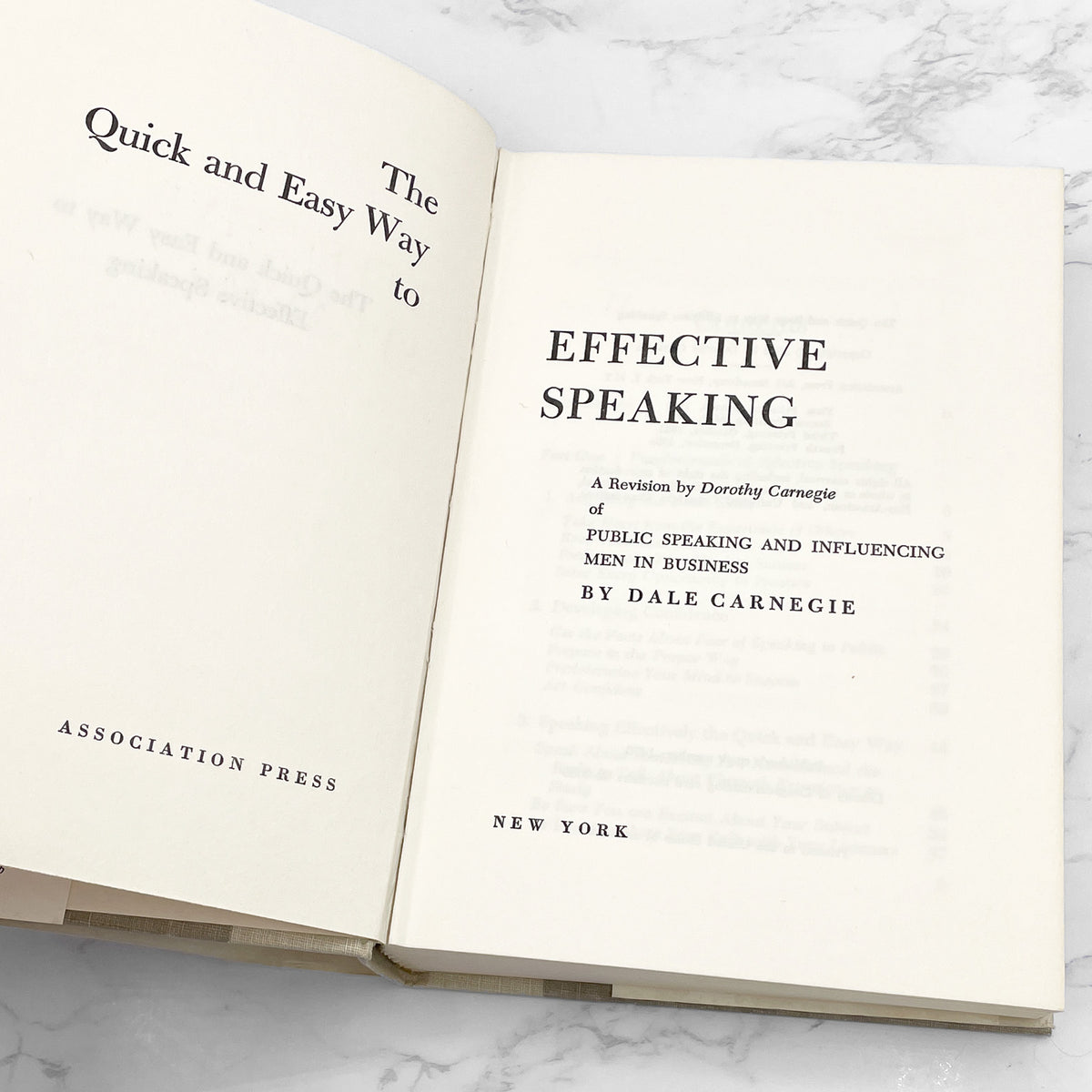 The Quick and Easy Way to Effective Speaking by Dale Carnegie [FIRST E
