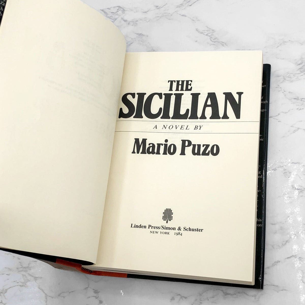 The Sicilian by Mario Puzo [FIRST EDITION • FIRST PRINTING] 1984 • Lin