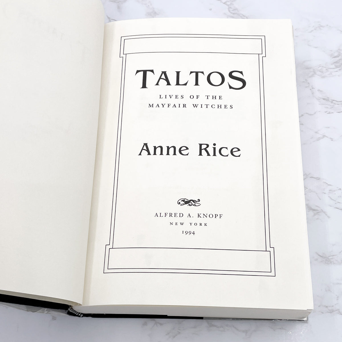 Taltos by Anne Rice [FIRST EDITION • FIRST PRINTING] 1994 • Knopf • Ma