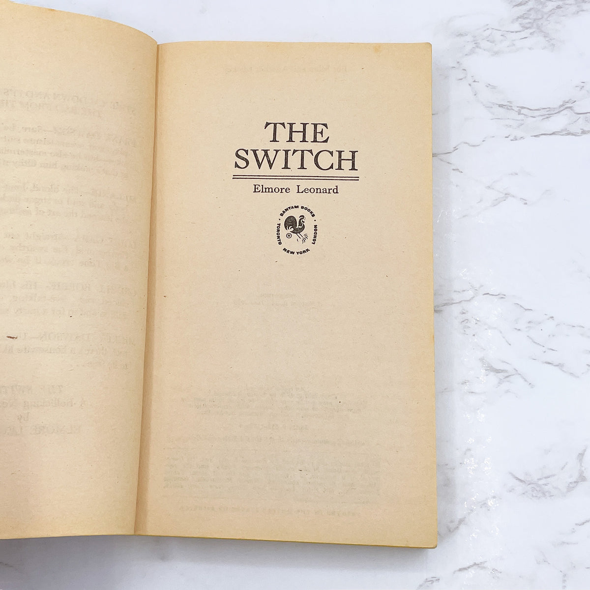The Switch by Elmore Leonard [FIRST EDITION • FIRST PRINTING] 1978 • B