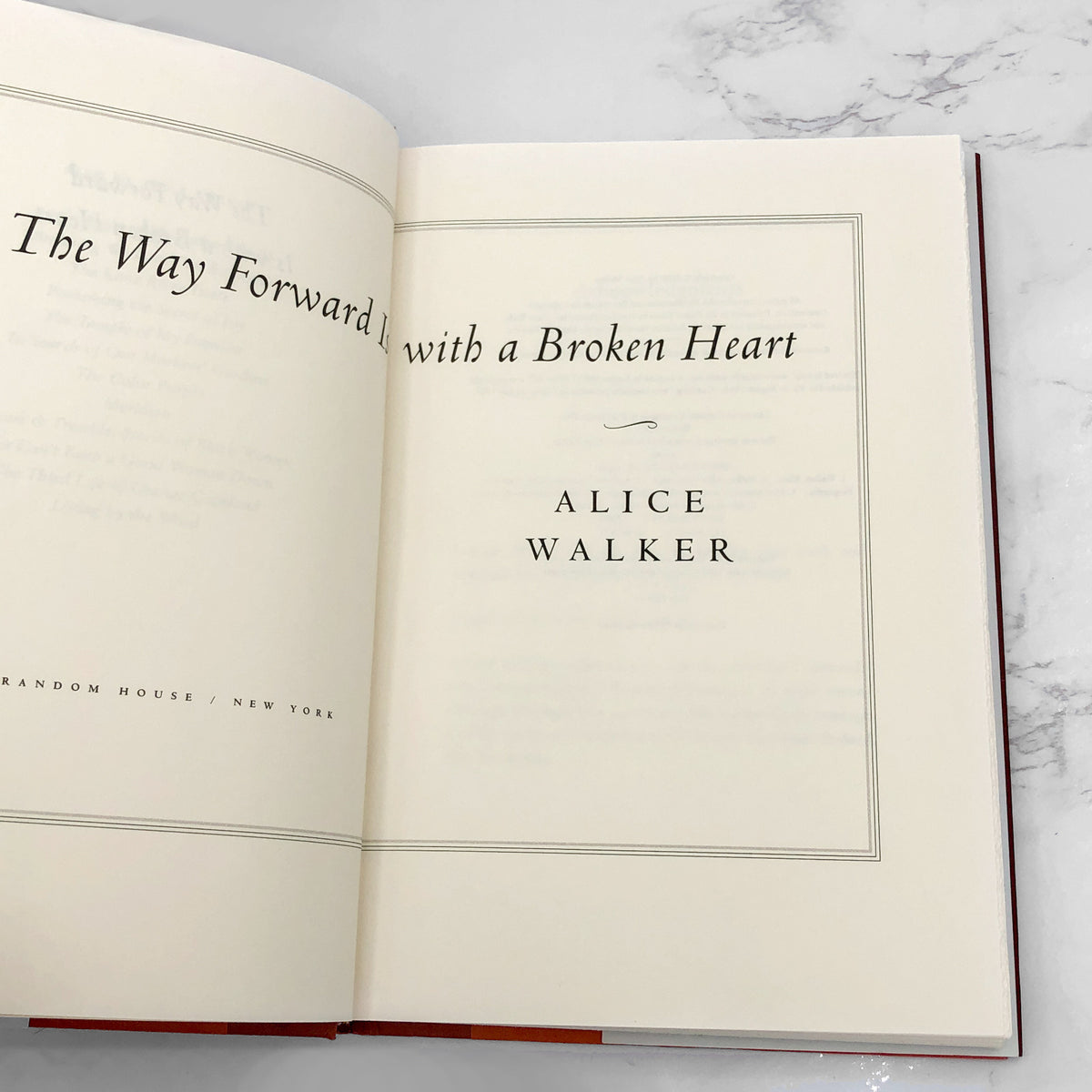 The Way Forward is with a Broken Heart by Alice Walker [FIRST EDITION]