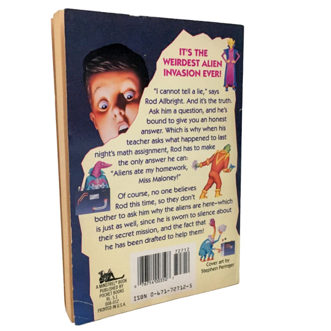 Aliens Ate My Homework by Bruce Coville [1993 PAPERBACK]