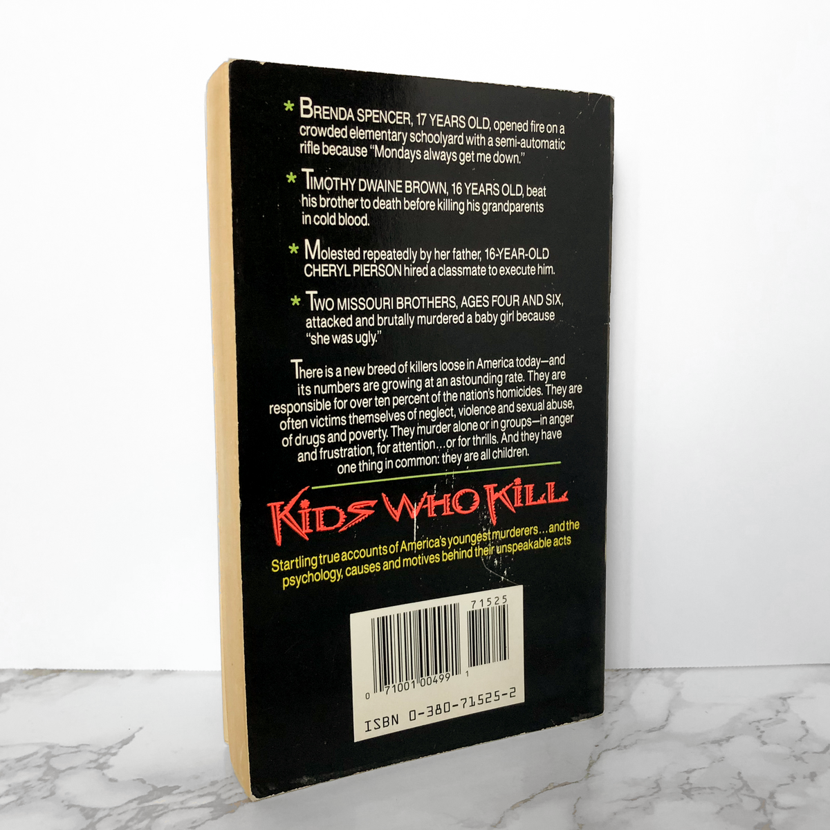 Kids Who Kill by Charles Patrick Ewing [FIRST PAPERBACK PRINTING / 199