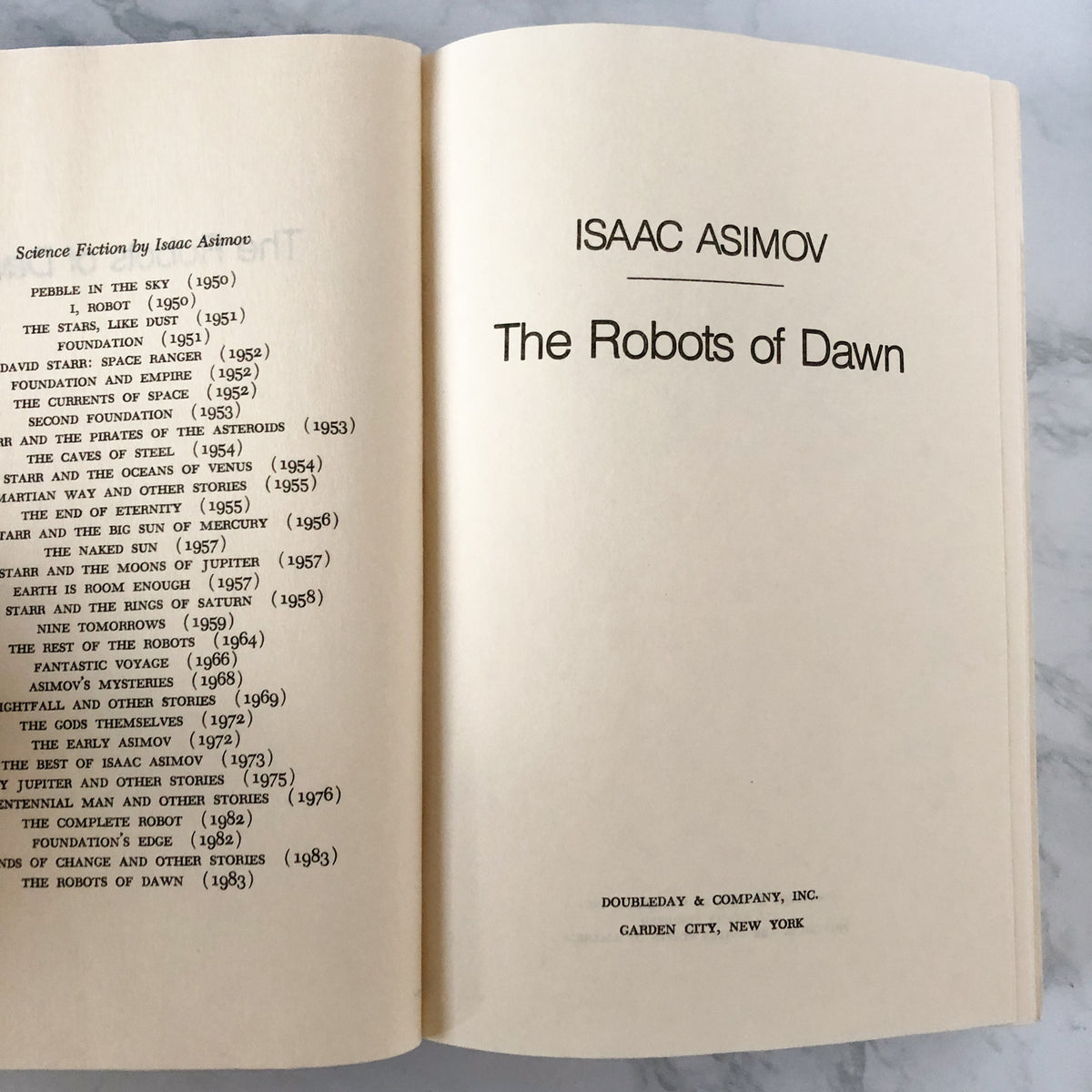 The Robots of Dawn by Isaac Asimov [BOOK CLUB FIRST EDITION / 1983]