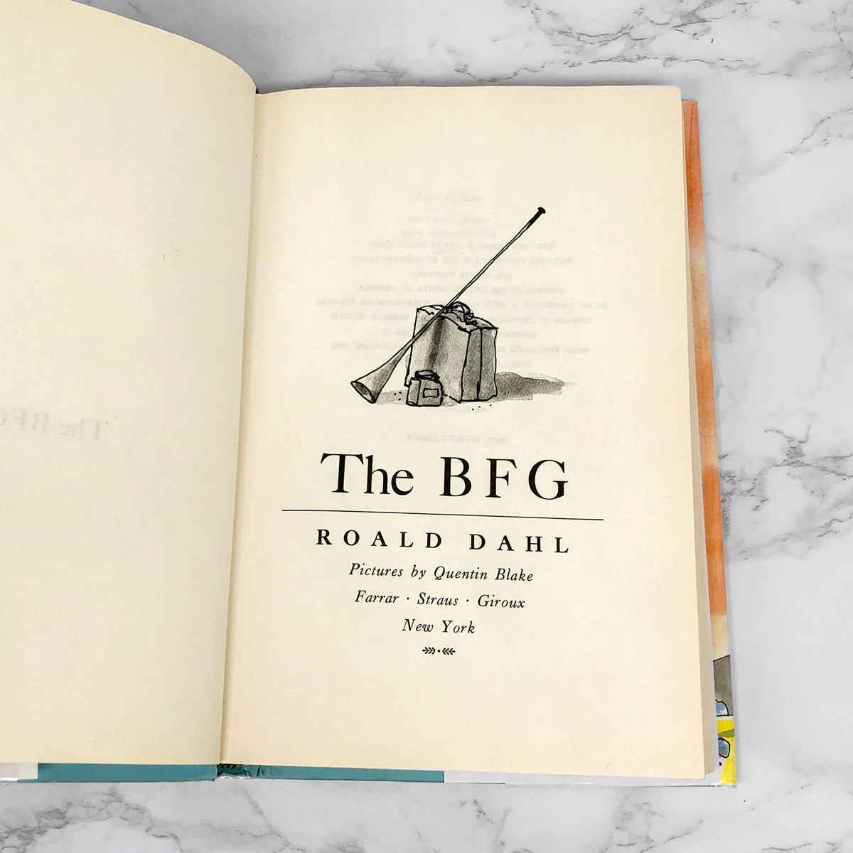 The BFG by Roald Dahl [U.S. FIRST EDITION] 1982 • Later Printing
