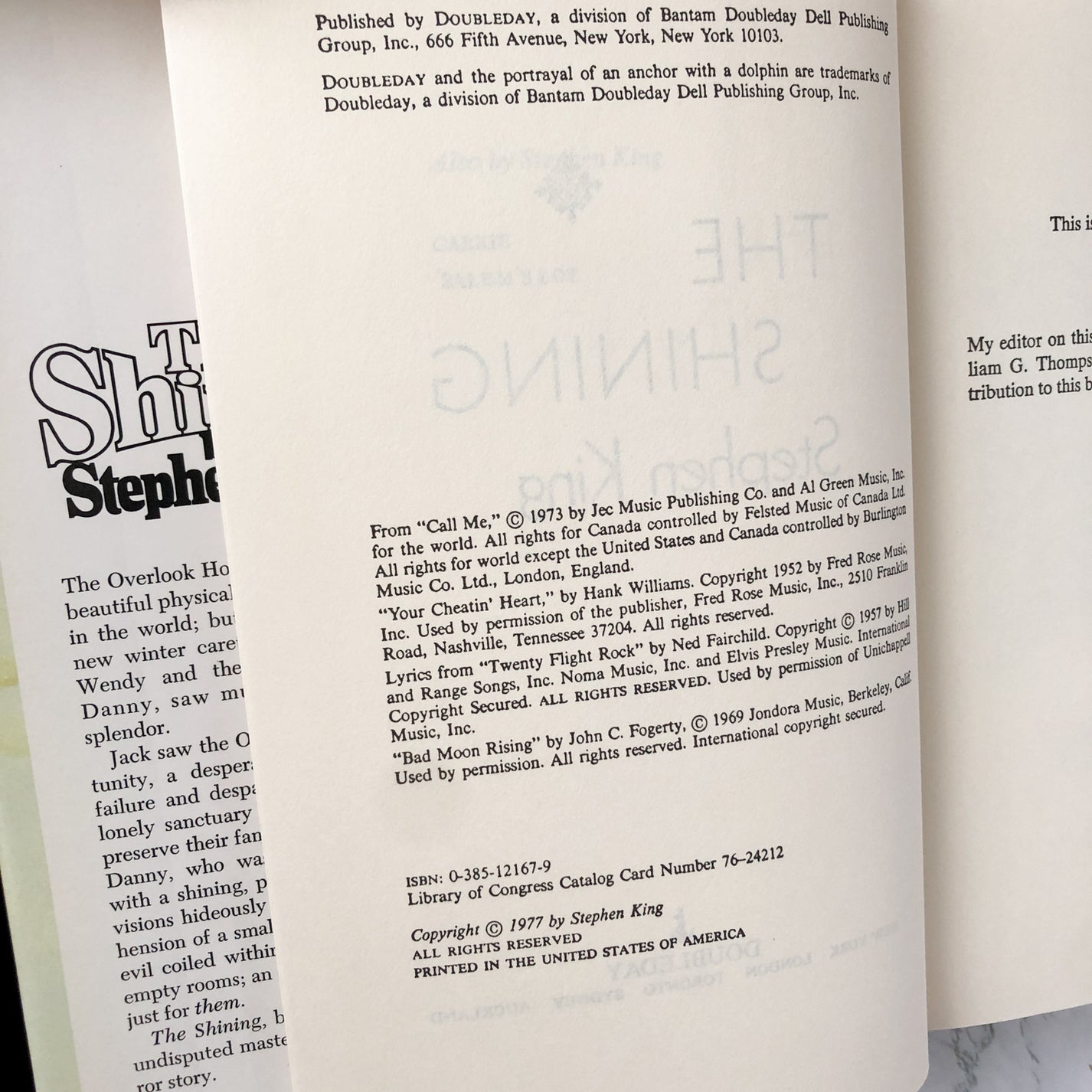 The Shining by Stephen King [FIRST BOOK CLUB EDITION / 1977] – Bookshop ...
