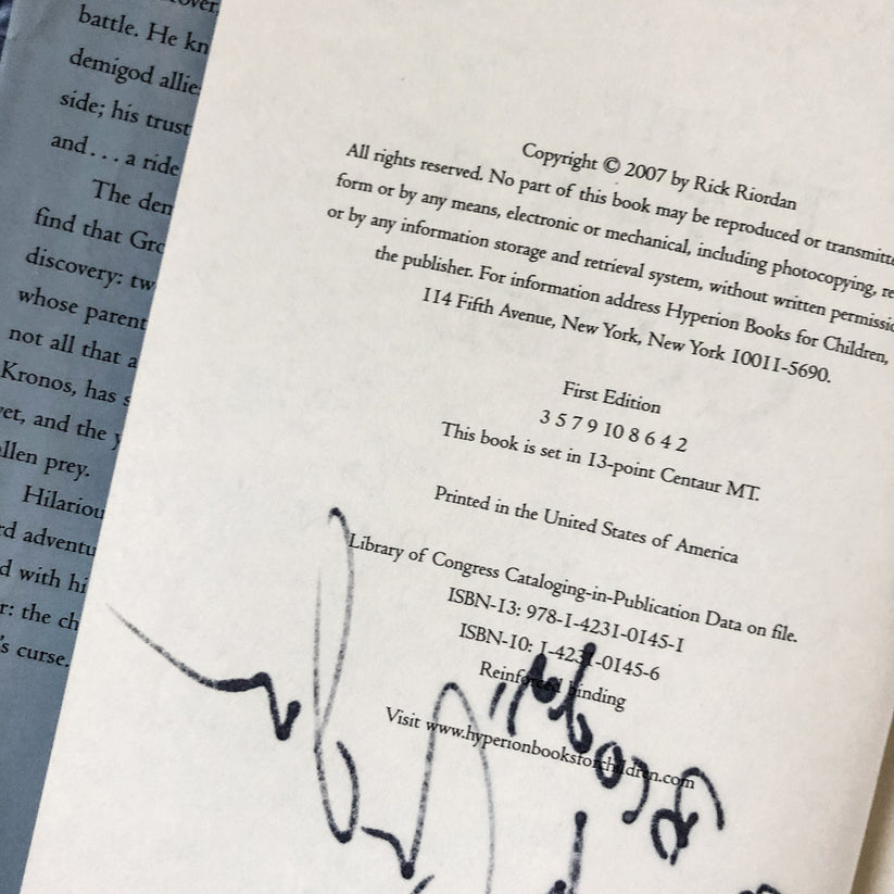 The Titan's Curse by Rick Riordan [SIGNED FIRST EDITION] – Bookshop ...